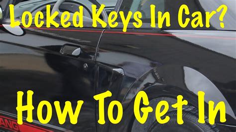 How To Unlock A Car Without Keys - YouTube