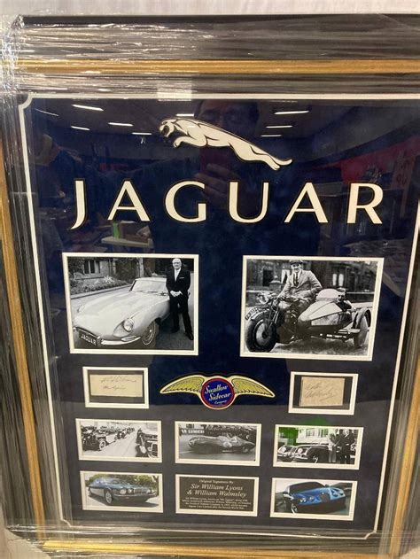 william lyons and williams walmsley jaguar signed cuts photo frame auction