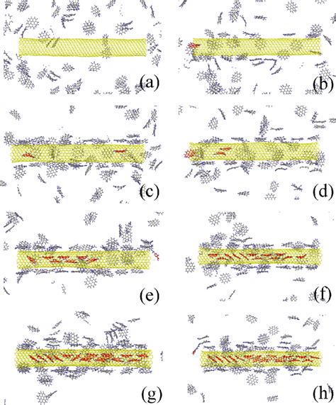 The Snapshots In The Dynamic Simulation Of Encapsulation Of Coronene