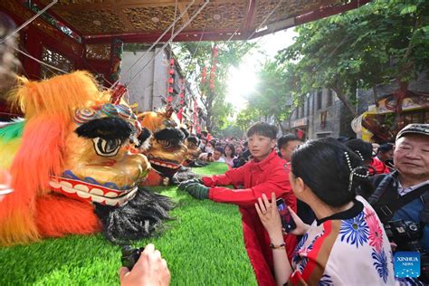 String Lion Dance Team Stages Splendid Performance In Se Chinas Fujian