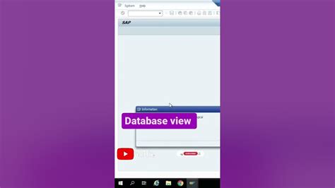Database View In Sap Abap Shorts Subscribe Viral Abapprogramming