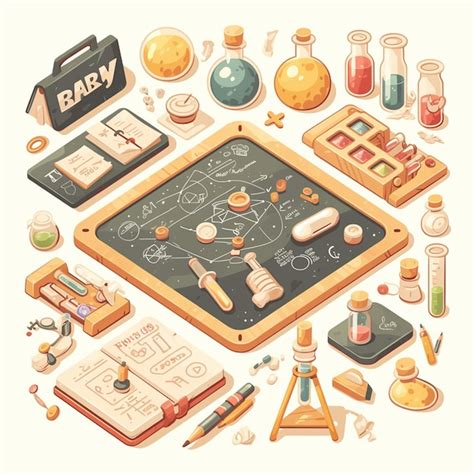 Babes Setting Up Classroom Projects Premium AI Generated Vector