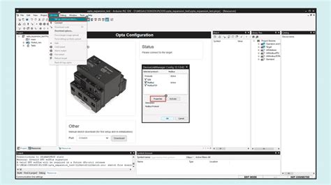 Opta™ Communication Setup Opta™ Serial Port Selection