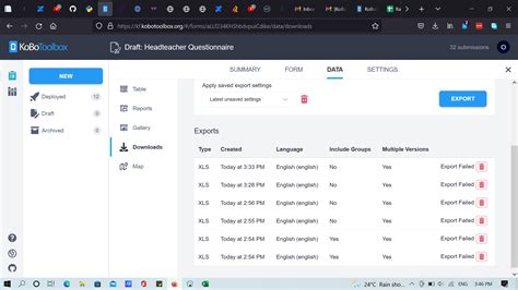 Facing Export Failed Error Message While Downloading Data As In Xls Format Data Management