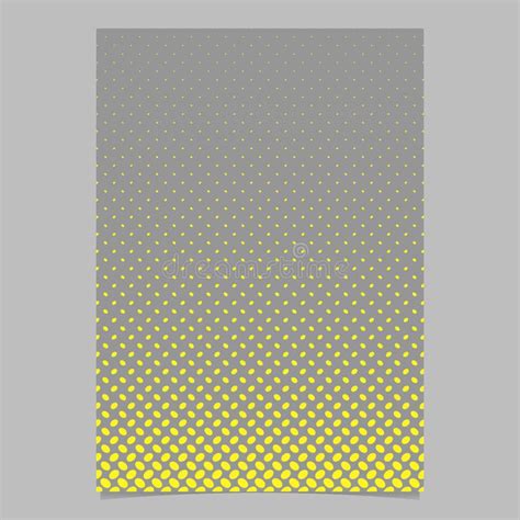 Retro Halftone Ellipse Pattern Flyer Template Vector Brochure Background Stock Vector