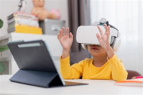 Premium Photo | Asian Child with Virtual Reality VR Kid Exploring ...