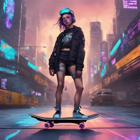 Cyberpunk Skater Girl By Riftmann1 On Deviantart