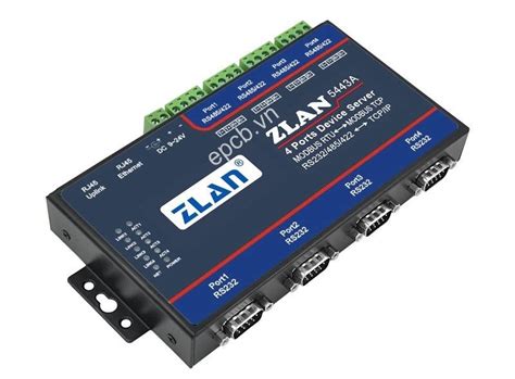ZLAN5443A Bộ chuyển đổi 4 cổng RS485 RS232 RS422 sang Ethernet