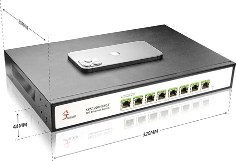 XikeStor Port G Ethernet Switch Gb Auto Negotiation Network Switch Unmanaged RJ Ethernet