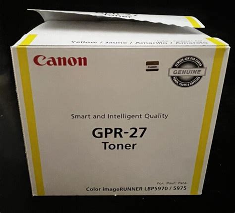 Oem Canon Gpr 27 Toner Cartridge Yellow 1 Cartridge Only Ebay