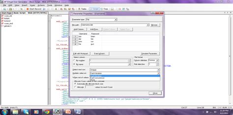 Load Runner LOADRUNNER PARAMETERIZATIONS