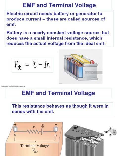 phy122 lectures emf and terminal voltage pdf series and parallel circuits voltage
