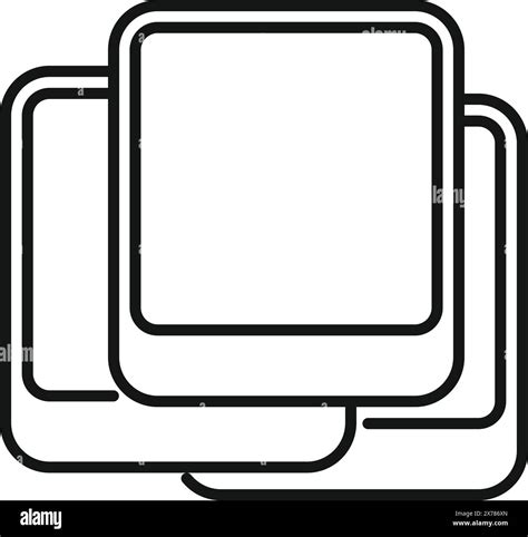 simple and modern line drawing of multiple squares nested together in