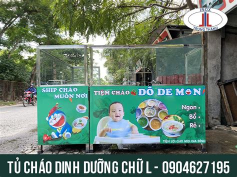 Xe đẩy Bán Cháo Dinh Dưỡng Do De Mon Hàng Thiết Kế