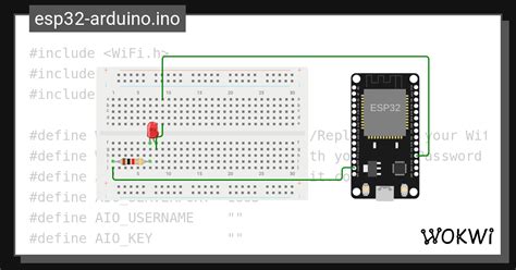 Practical 9 Control Led Adafruit Wokwi Esp32 Stm32 Arduino Simulator