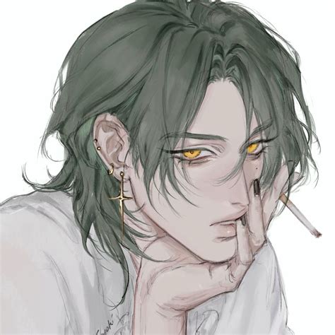 Green Haired Anime Guy
