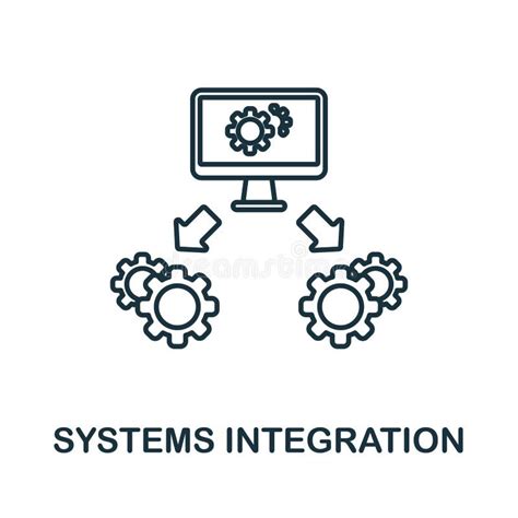 Systems Integration Icon Line Element From Industry 4 0 Collection