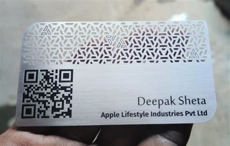 Metal Baar Code Business Card Manufacturer Of A Wide Range Of Products Which Include Service At