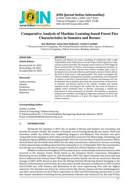 Pdf Comparative Analysis Of Machine Learning Based Forest Fire