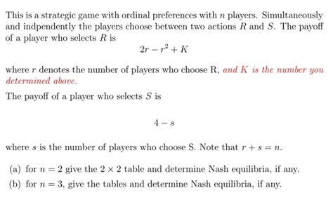 Solved This Is A Strategic Game With Ordinal Preferences