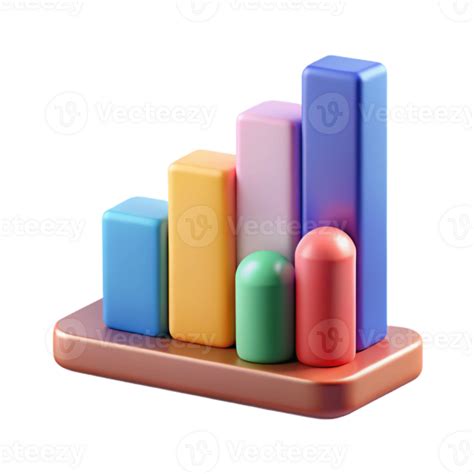 Extraordinary Modern Data Visualization Chart Bar Graph Blue Cutout