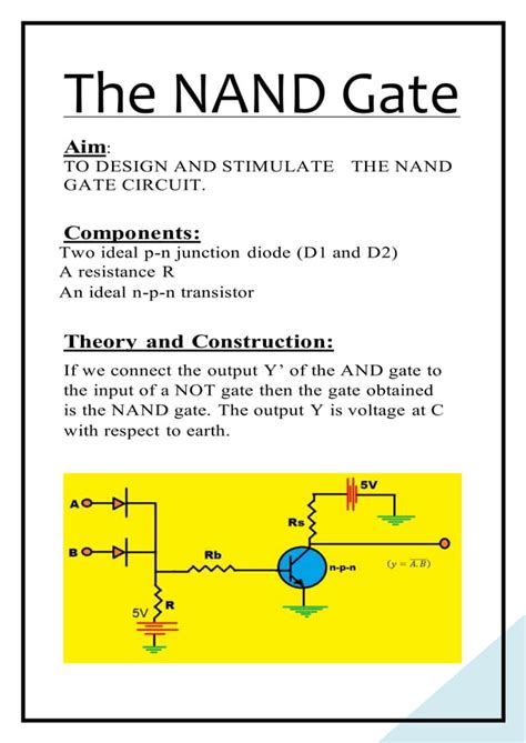 Physics Investigatory Project Class 12 Logic Gates Docx