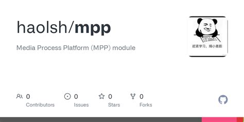 Github Haolshmpp Media Process Platform Mpp Module