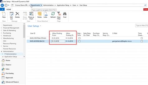 Dynamics NAV Navision Accounting Posting Period Kepler Management Systems