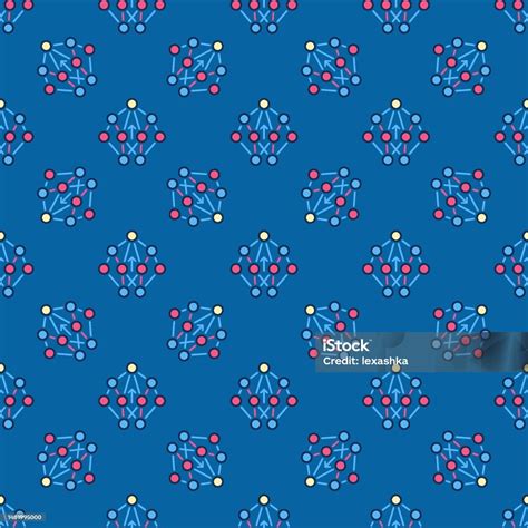 Neural Networks Vector Concept Colored Seamless Pattern Stock