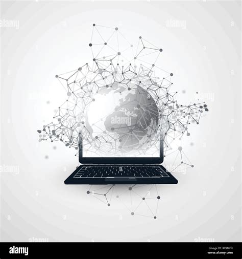 Digital Network Connections Mobile Technology Background Cloud Computing Design Concept With