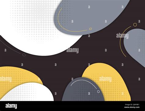 Abstract Colorful Template With Free Shape Doodle Design Decorative Artwork Overlapping Style