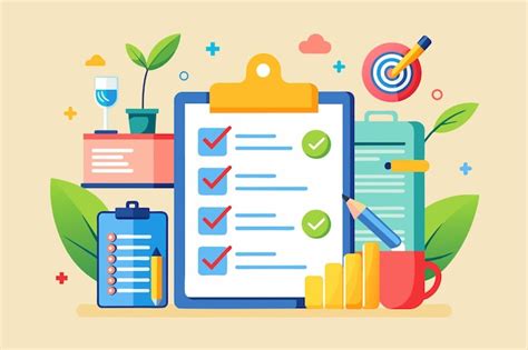 할 일 목록 또는 체크리스트 프리미엄 Ai 생성 벡터