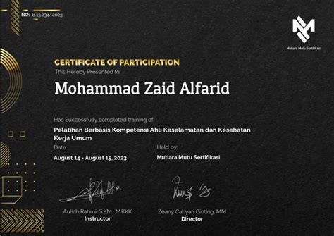 Mohammad Zaid Alfarid On Linkedin Im Happy To Share That Ive Obtained A New Certification Ahli