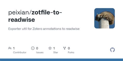 Github Peixianzotfile To Readwise Exporter Util For Zotero