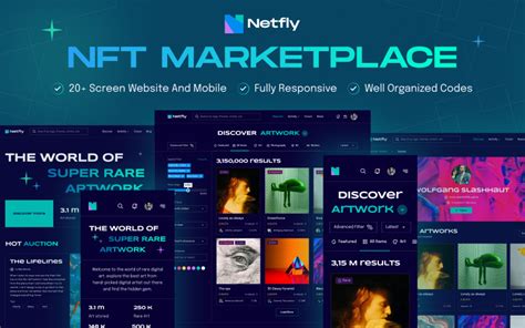netfly nft marketplace tailwind template templatemonster