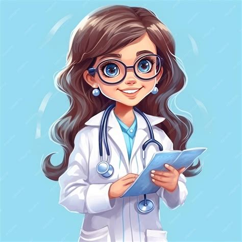 A Pretty Girl As Docter In Hospital Generative Ai Premium Ai
