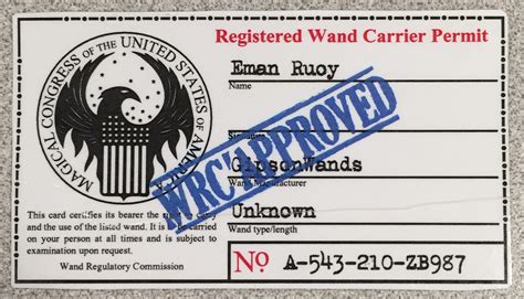 Registered Wand Carrier Permit · Gipsonwands · Online Store Powered By