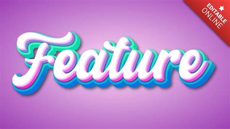 Feature Text Effect Generator