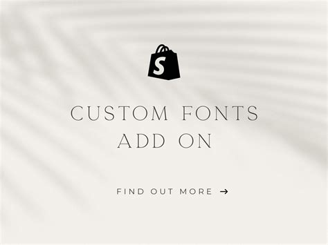Custom Fonts Shopify Theme Add On Etsy
