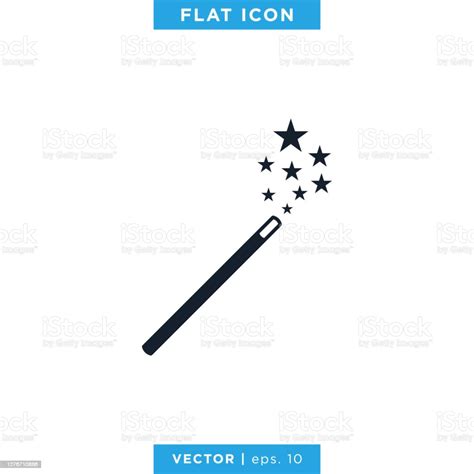 Magic Wand Icon Vector Illustration Design Template Stock Illustration