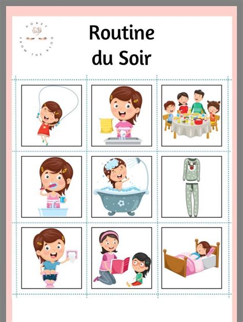 Routine Du Soir Routine Enfant Tableau De Routine Planning Enfant Routine Enfant Routine
