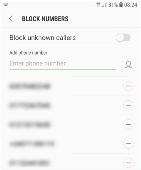 how to block calls from private numbers on android