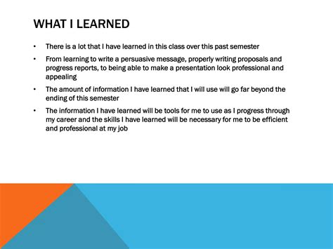 Course Reflection Assignment Ppt