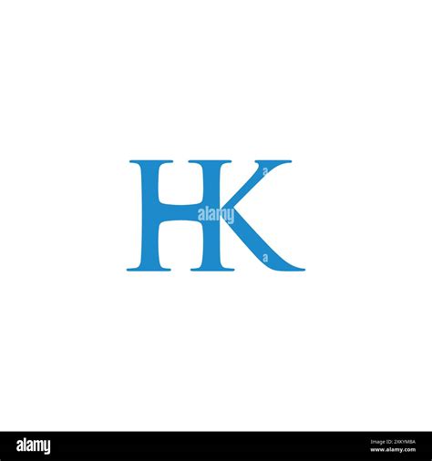 Letter Hk Simple Linked Font Blue Logo Vector Stock Vector Image And Art Alamy
