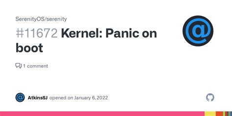 kernel panic on boot · issue 11672 · serenityos serenity · github