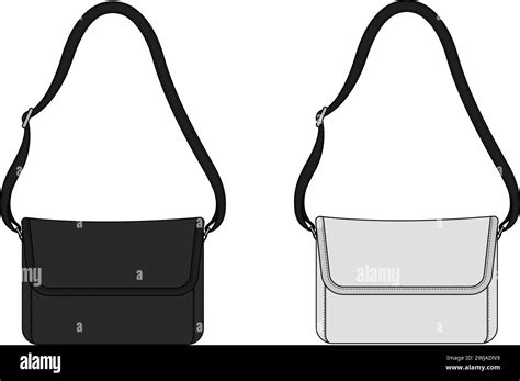 Shoulder Bag Vector Template Illustration Set Stock Vector Image And Art