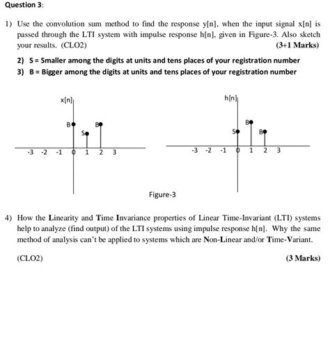 Question 3 1 Use The Convolution Sum Method To Find