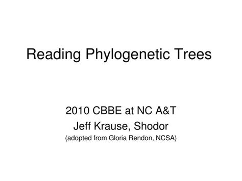 Ppt Reading Phylogenetic Trees Powerpoint Presentation Free Download Id 3969880
