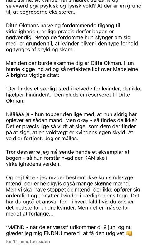 Jeg Elsker Ditte Okman Bare Lige Idag Først Er Mais Opslag Derefter