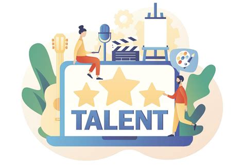 Talented Tiny People Super Star Talent Text On Laptop Screen Open